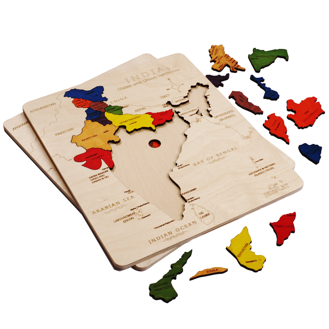 Buy Wooden India Map Puzzle - SkilloToys.com